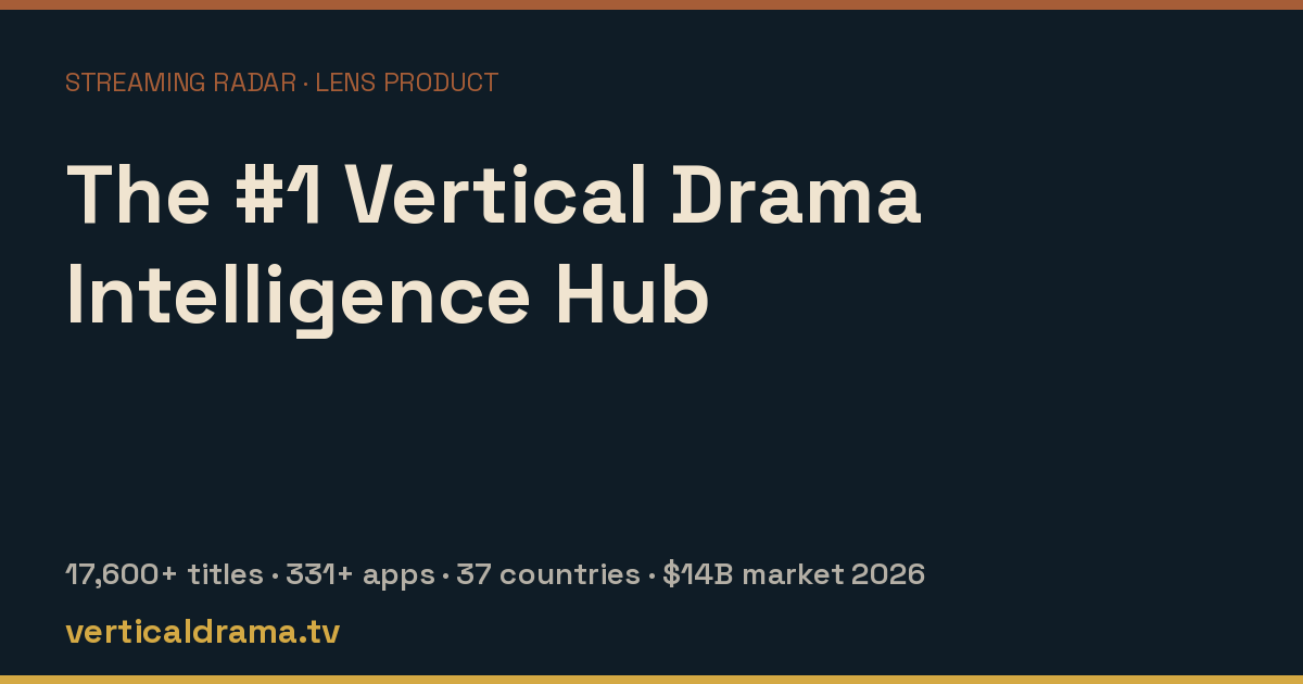 Vertical Drama — Classements, Catalogue & Intelligence Marché ...